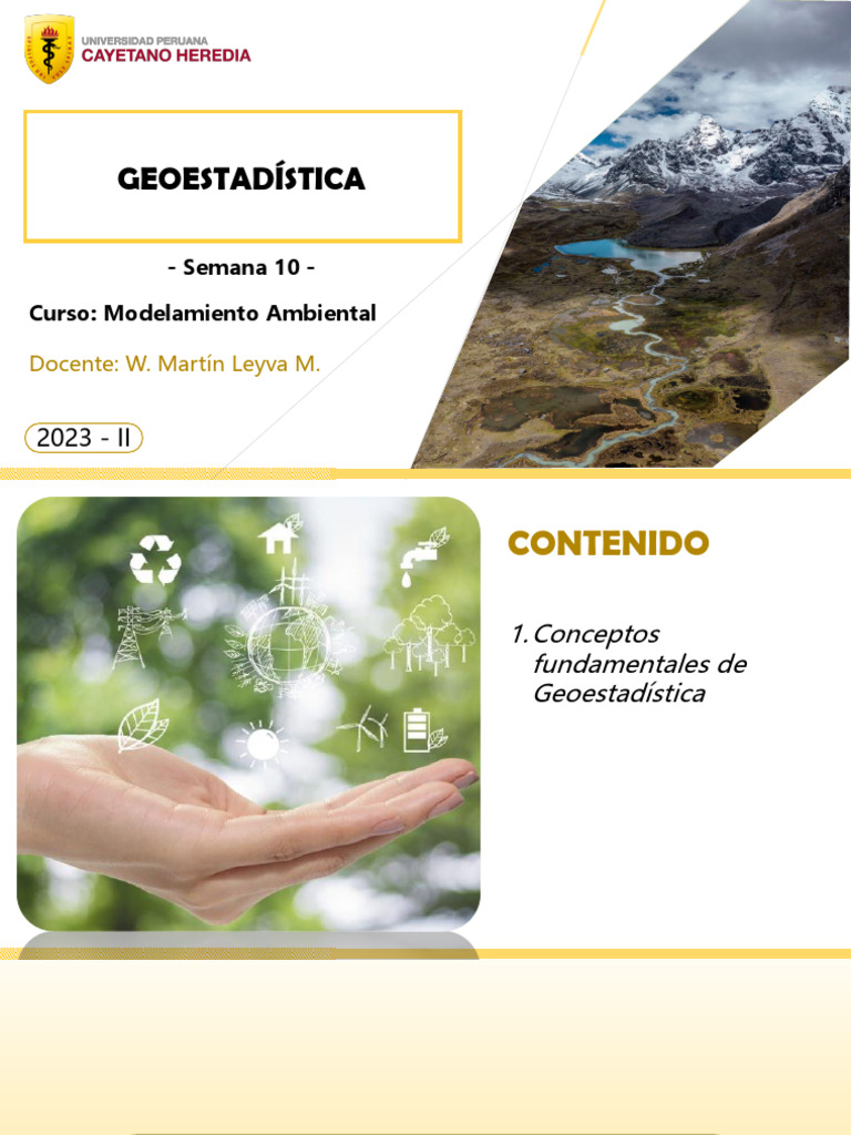 Semana10 MA 01 Geoestadistica | PDF | Sistema de información geográfica | Agua subterránea