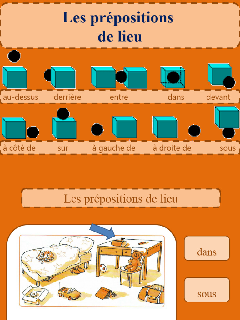 Prépositions de lieu en français | PDF