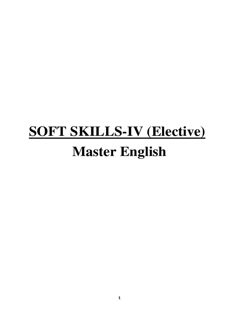 Mastering English Soft Skills | PDF | Reading Comprehension | English ...