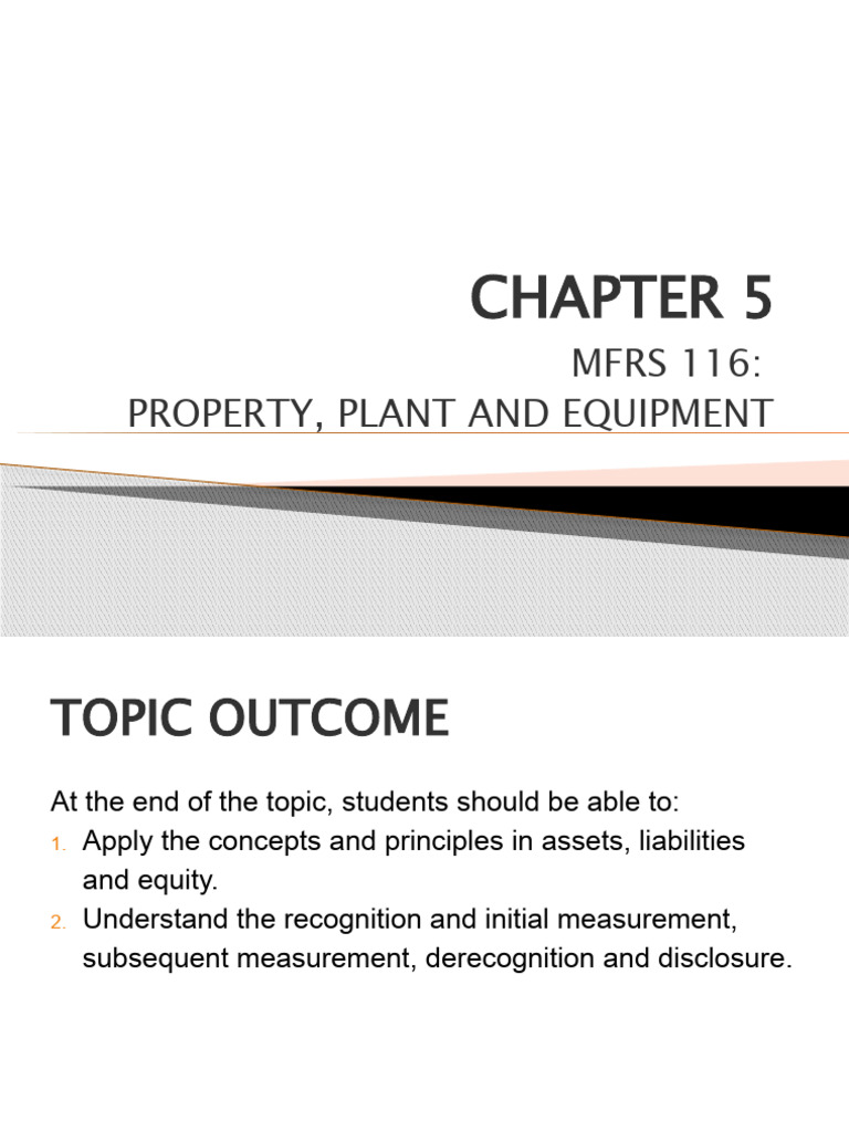 Far410 Chapter 5 Ppe Note | PDF | Depreciation | Cost
