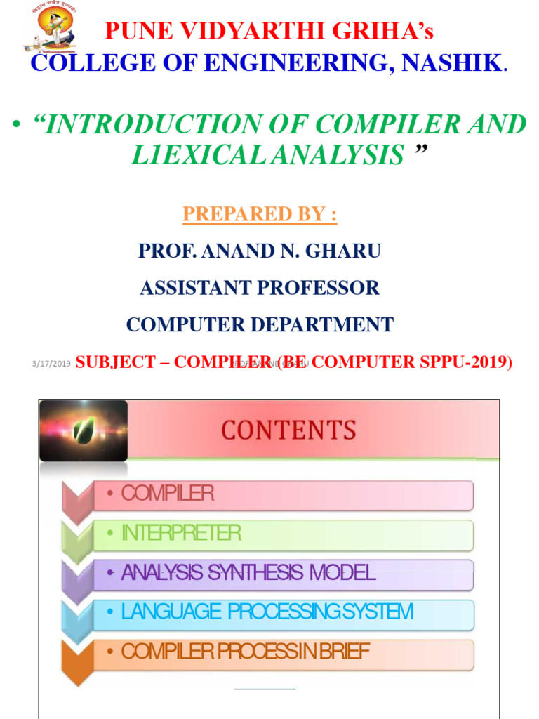 Unit 1 Introduction of Compiler | PDF | Parsing | Compiler