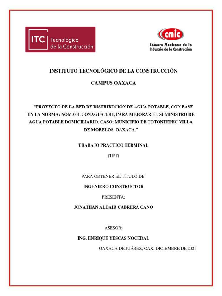 Tpt Jonathan Aldair Cabrera Cano Pdf Agua Agua Subterránea