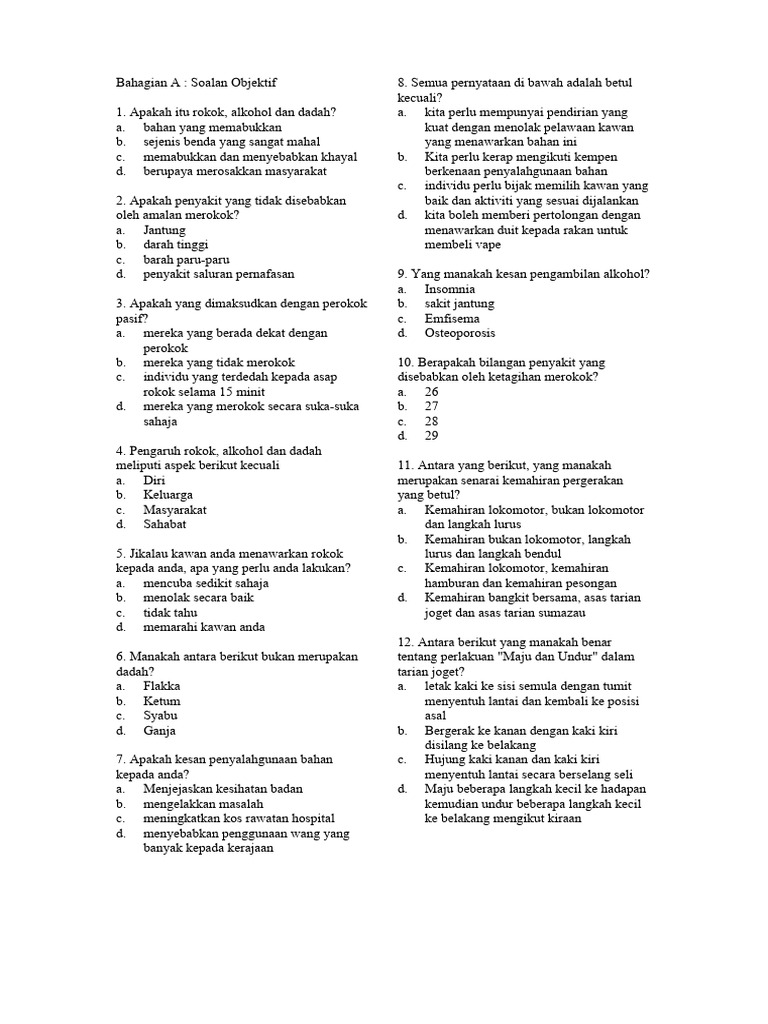 Peperiksaan Penggal 1 | PDF