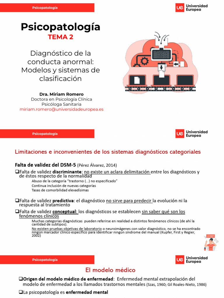TEMA 2.2. - Criticas Modelos | PDF | Trastorno mental | Diagnostico medico