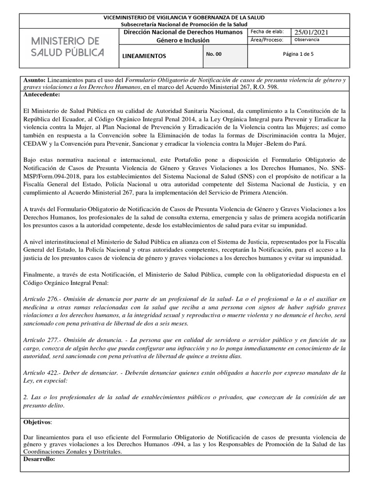 Lineamientos Formulario 094 01-02-2021 Signed Signed Signed | PDF | La ...