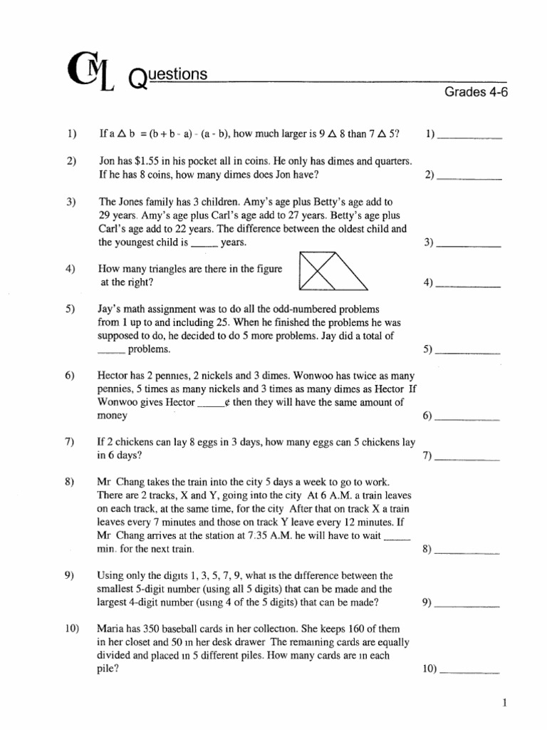 4th Gr. CML | PDF