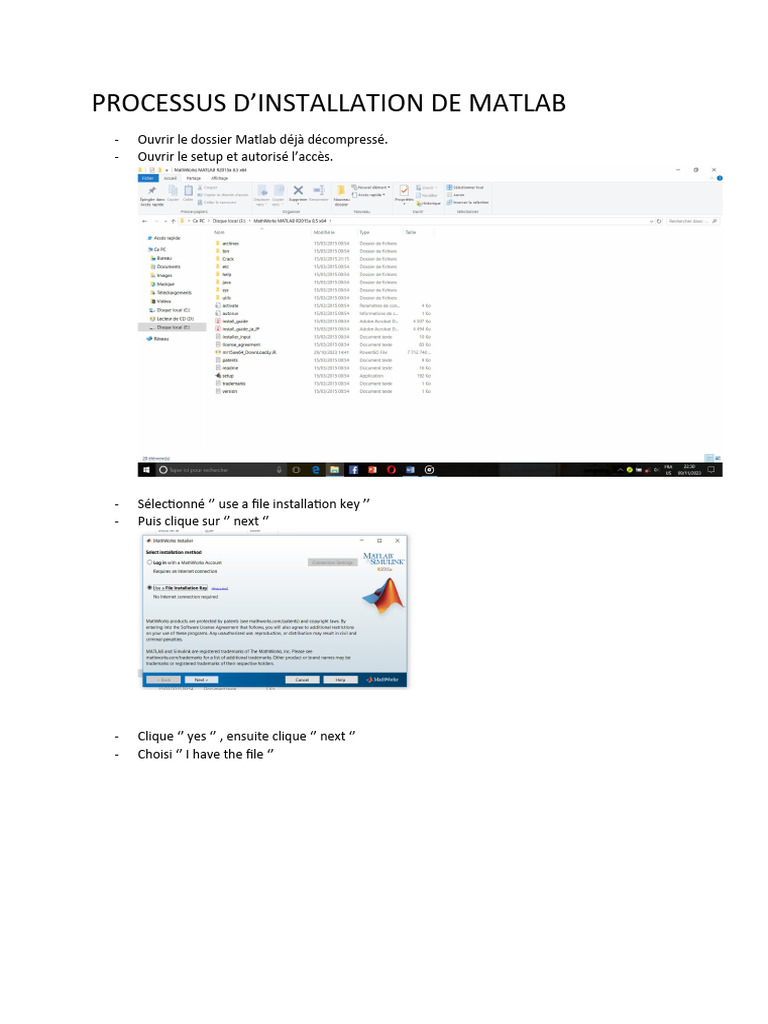 Installation de MATLAB étape par étape | PDF