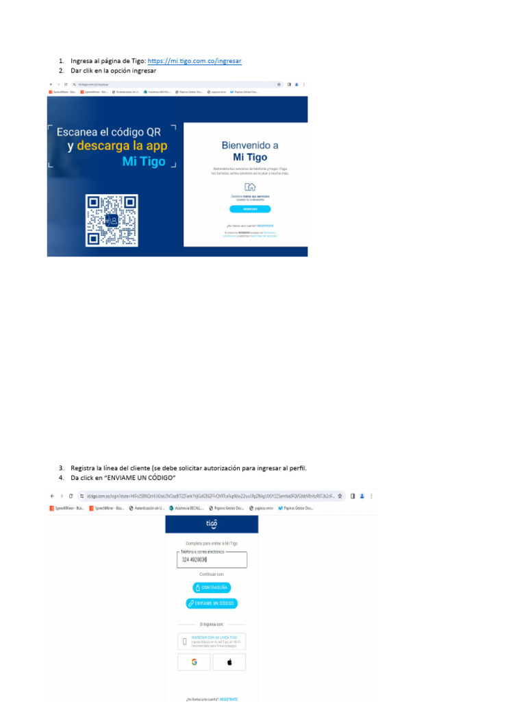 Validación de Titularidad Pagina Mi Tigo | PDF