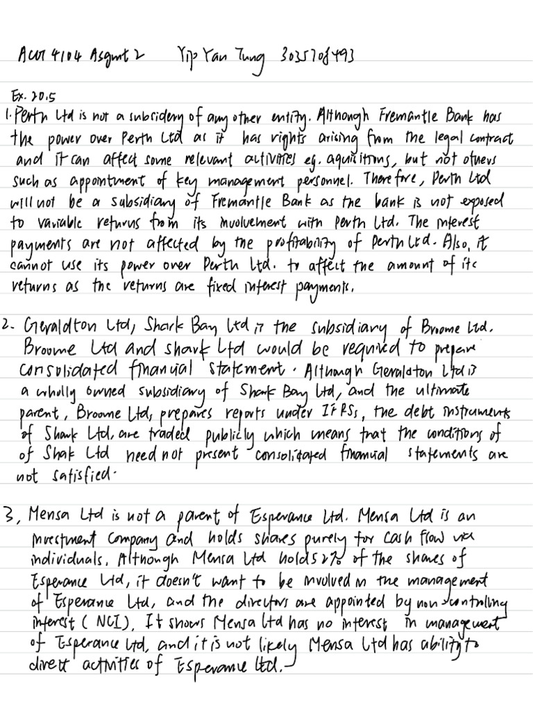 Acct4104 Asgmt. 2 - Ch.20 | PDF