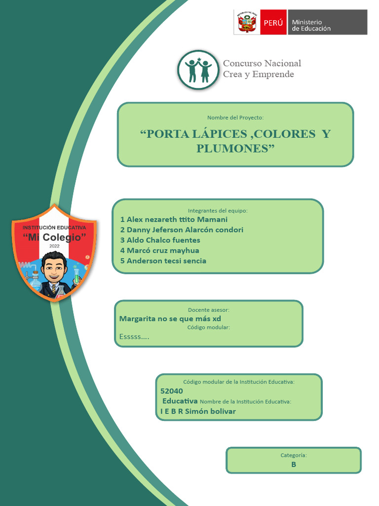 Proyecto de Porta Lápices Creativo | PDF | Diseño | Business