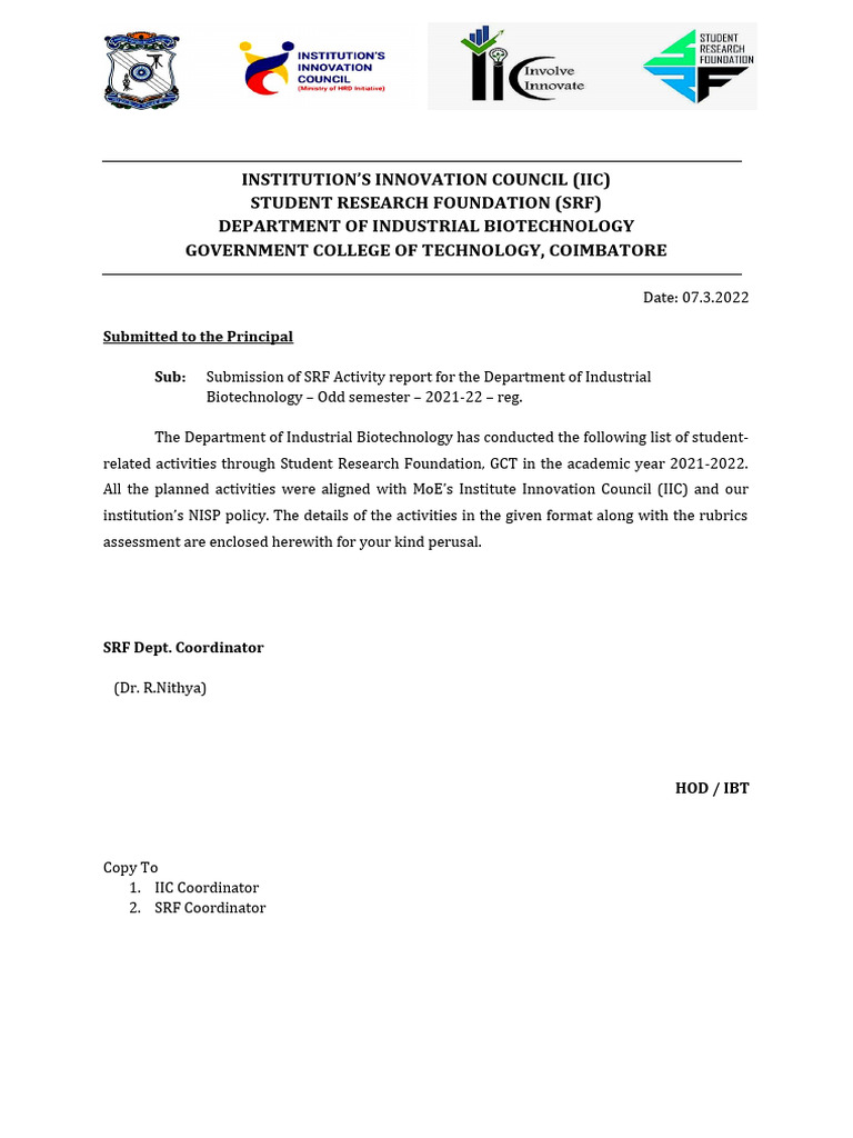 SRF Format IBT | PDF