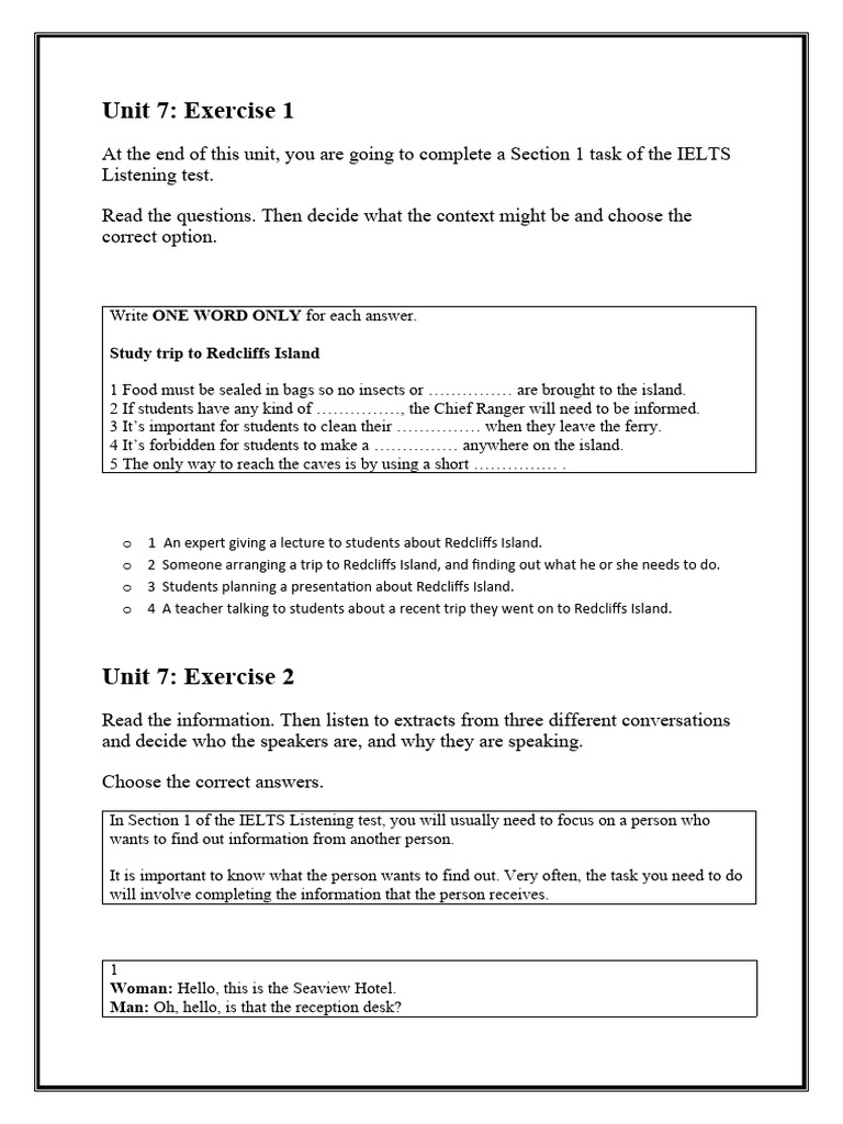 Unit 7 Listening Download Free Pdf International English Language