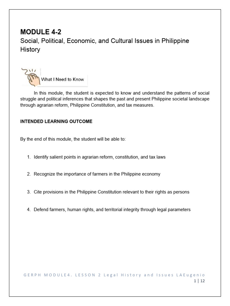 GERPH MODULE 4 Lesson 2 | PDF | Philippines | Malaysia