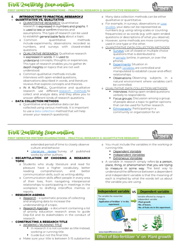 Practical Research 2 1ST Quarter Examination Reviewer | Download Free ...
