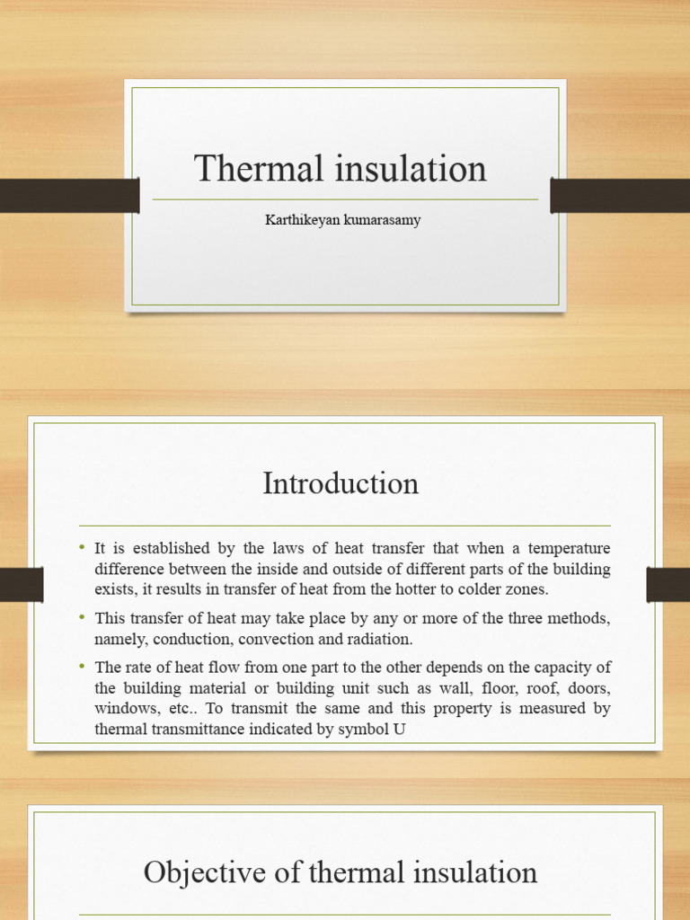Chapter-2 Thermal Insulation | PDF | Building Insulation | Thermal ...