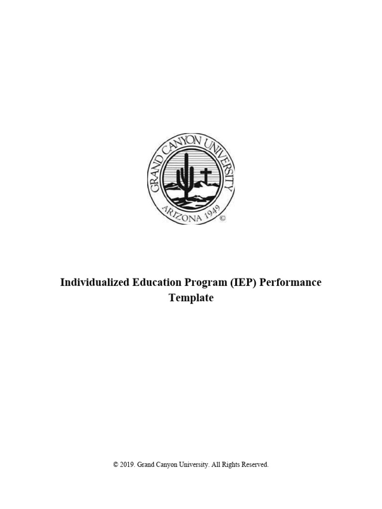 IEP Performance Template Overview | PDF | Individualized Education ...