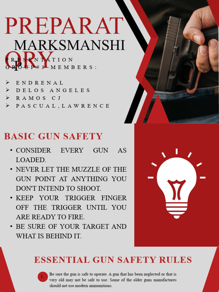 Cardinal Rules of Gun Safety | PDF | Firearms | Handgun