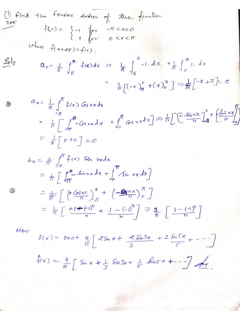 Fourier Series - Discontinuous Function | PDF