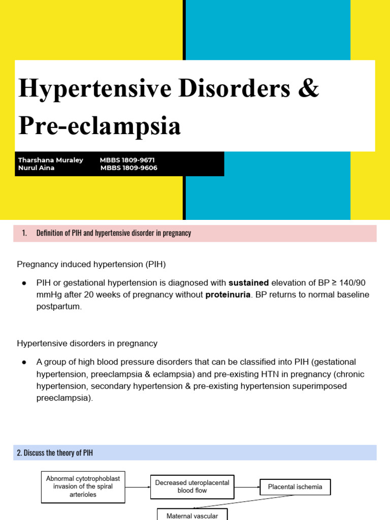 Hypertensive Disorders & Pre-Eclampsia | PDF | Hypertension | Physiology
