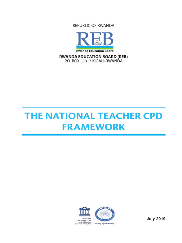 2019 REB The National Teacher CPD Framework en | PDF | Educational Assessment | Teachers