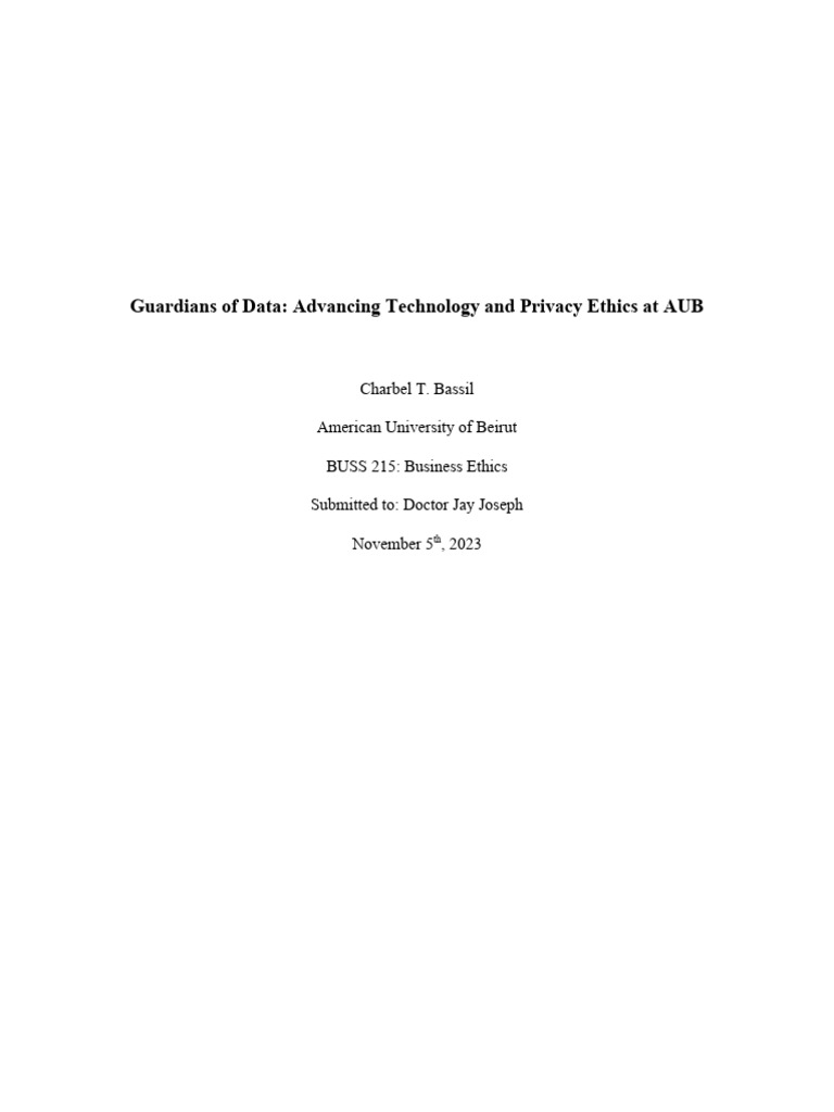 Buss 215 Paper | PDF | Privacy | Information Technology Management