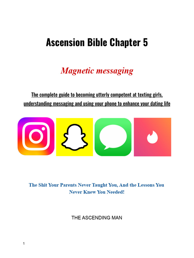 Ascension Bible Chapter 5 | PDF | Text Messaging | Tinder (App)
