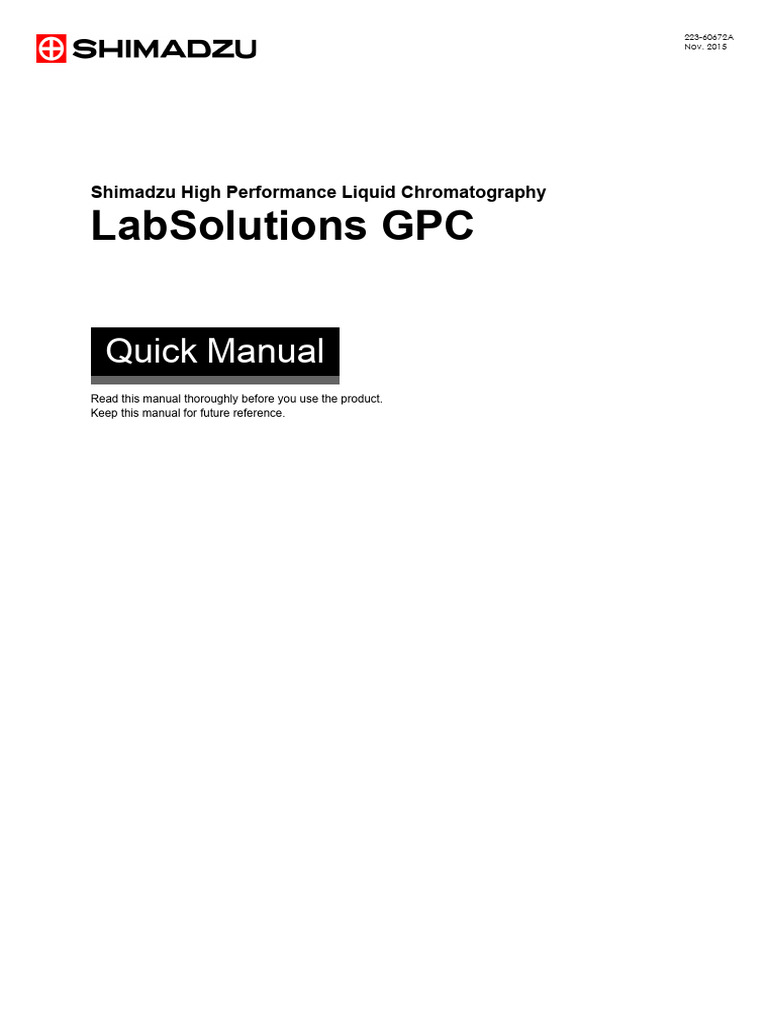 GPC QuickGuide | PDF | Calibration | Data