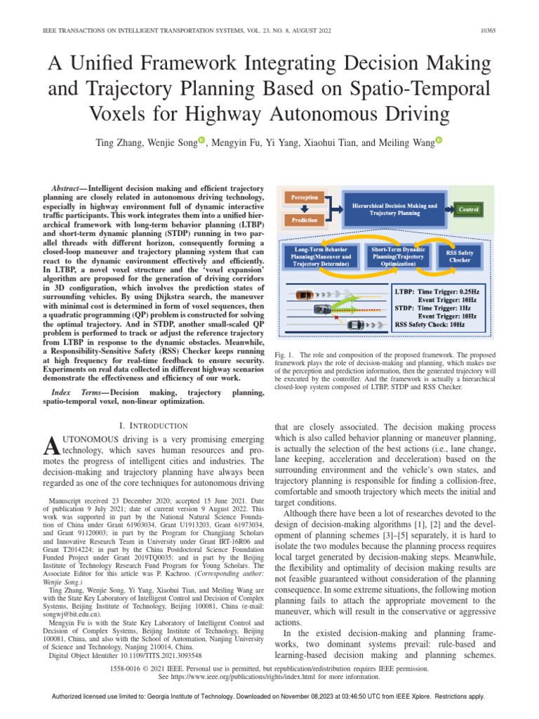 A Unified Framework Integrating Decision Making and Trajectory Planning ...