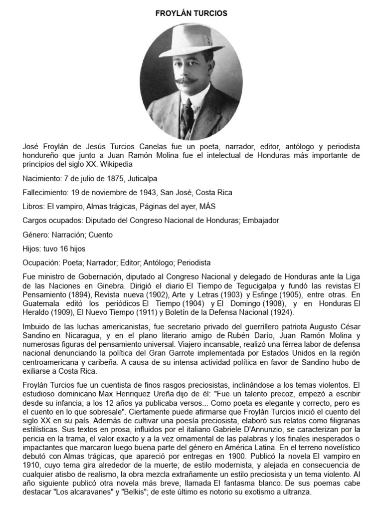 Froylán Turcios | PDF