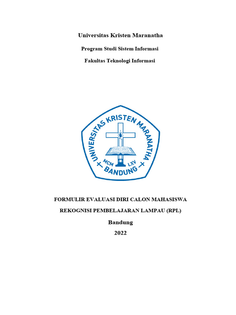 73 SI 0F03-Formulir-Evaluasi-Diri V1.1 | PDF