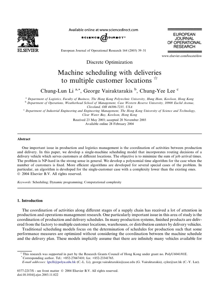 Li 2005 | PDF | Time Complexity | Applied Mathematics