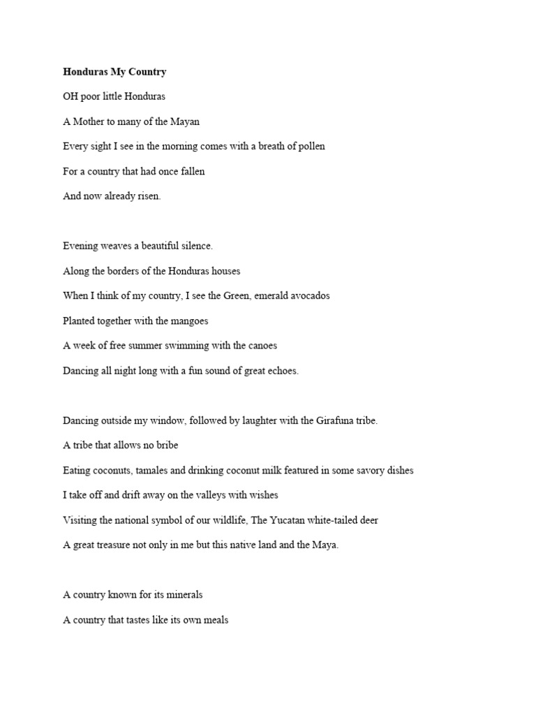 Honduras Poem Final | PDF