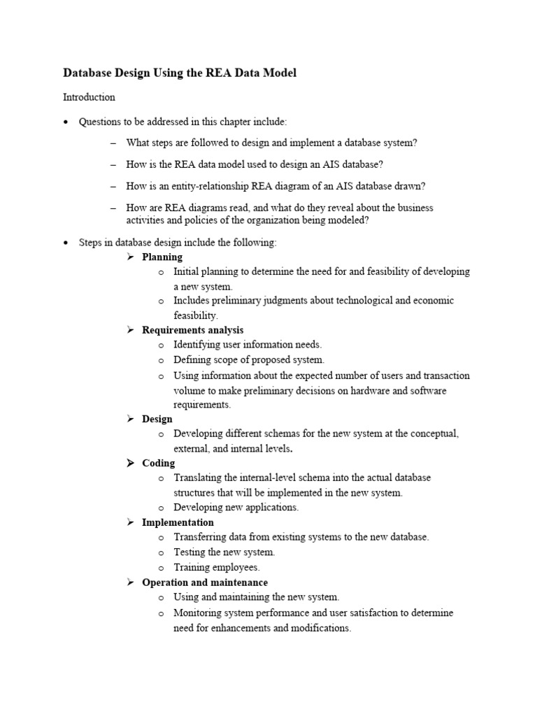 Database Design Using The REA Data Model | Download Free PDF ... Database Design Using The REA Data Model | Download Free PDF ...