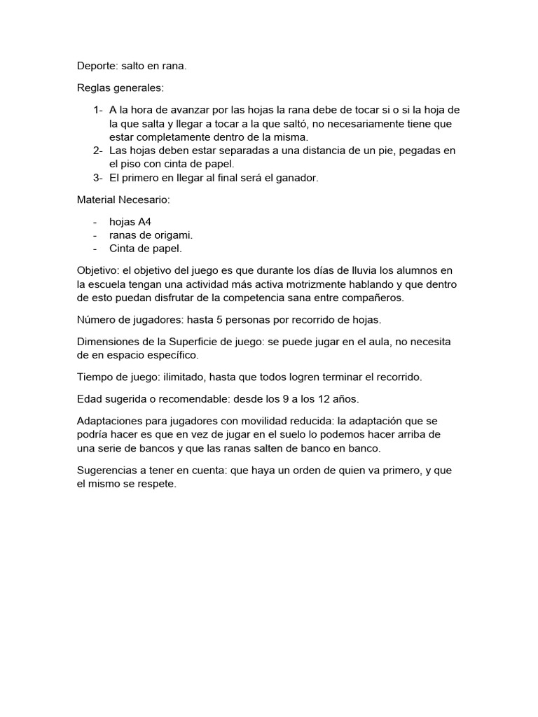 Salto en Rana | PDF Salto en Rana | PDF