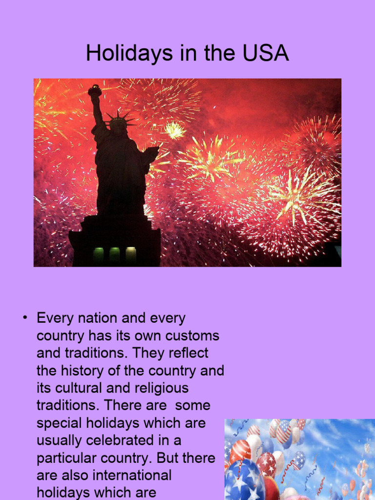Customs and Traditions of The USA | PDF | Memorial Day | Independence ...