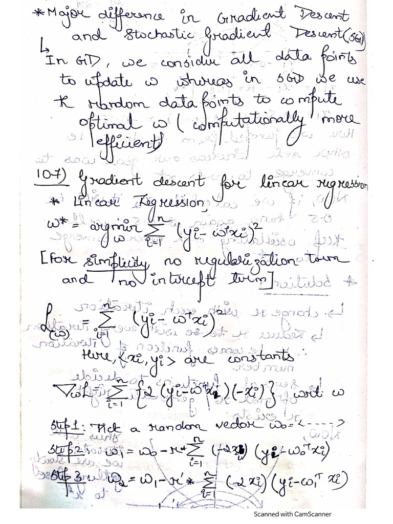 Gradient Descent For Linear Regression | PDF