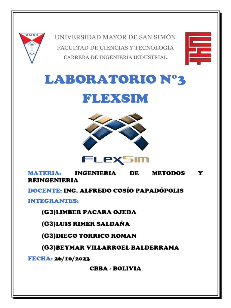 LABORATORIO N°3, FLEXSIM | PDF
