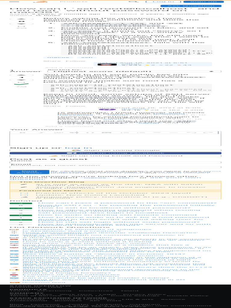 How Can I Ssh Rootlocalhost And Su Root Without Password On Macos Stack Overflow Pdf