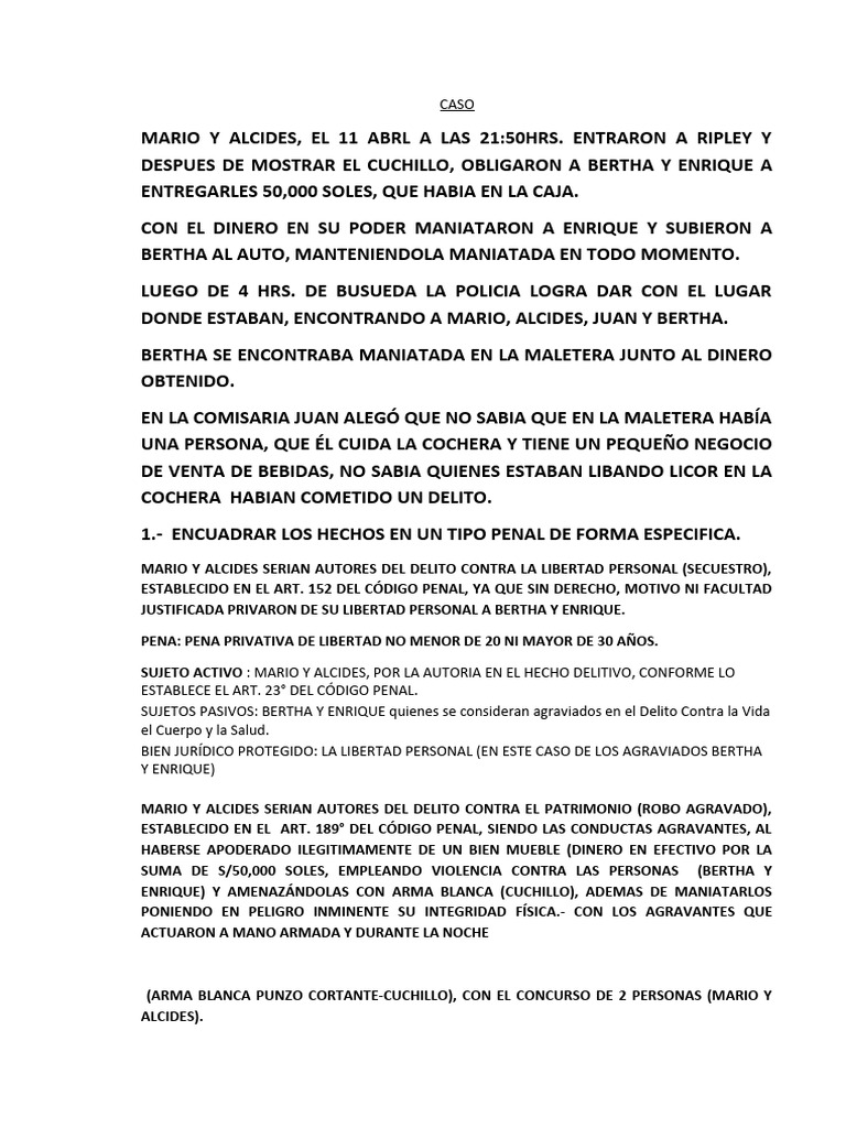 Examen derecho penal | PDF | Robo | Castigos