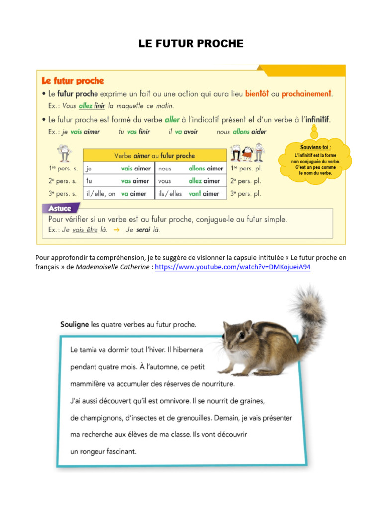 Conjugaison du Futur Proche | PDF | Verbe | Linguistique