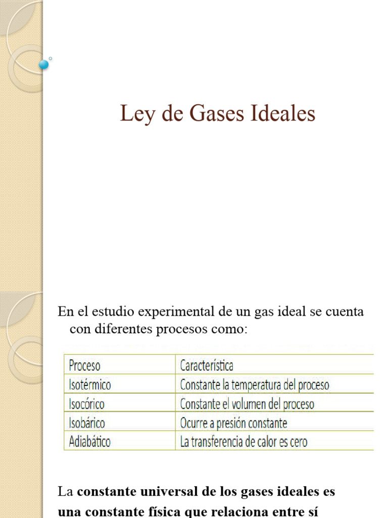 Ley de Gases Ideales | PDF | Gases | Mole (Unidad)