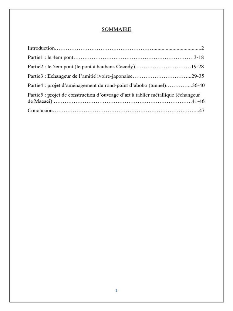 Rapport de Sortie Des Ponts (Prenez Connaissance Du Document) | PDF ...