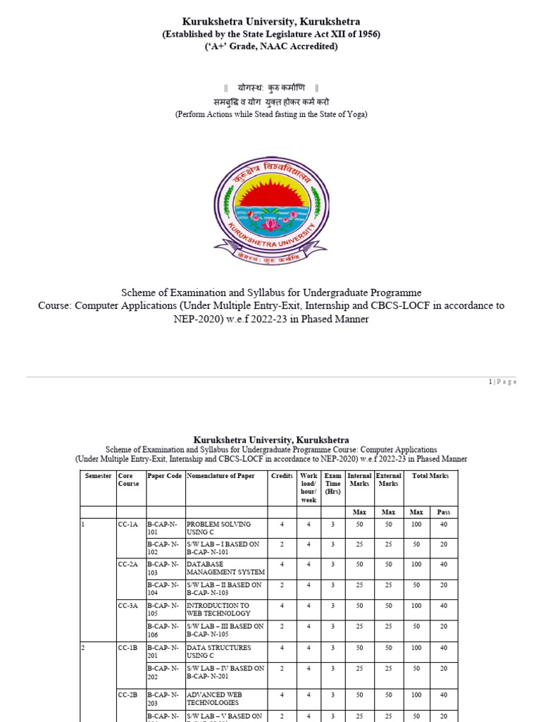 BCA SCHEME-NEP New Scheme | PDF | Relational Model | Internet & Web