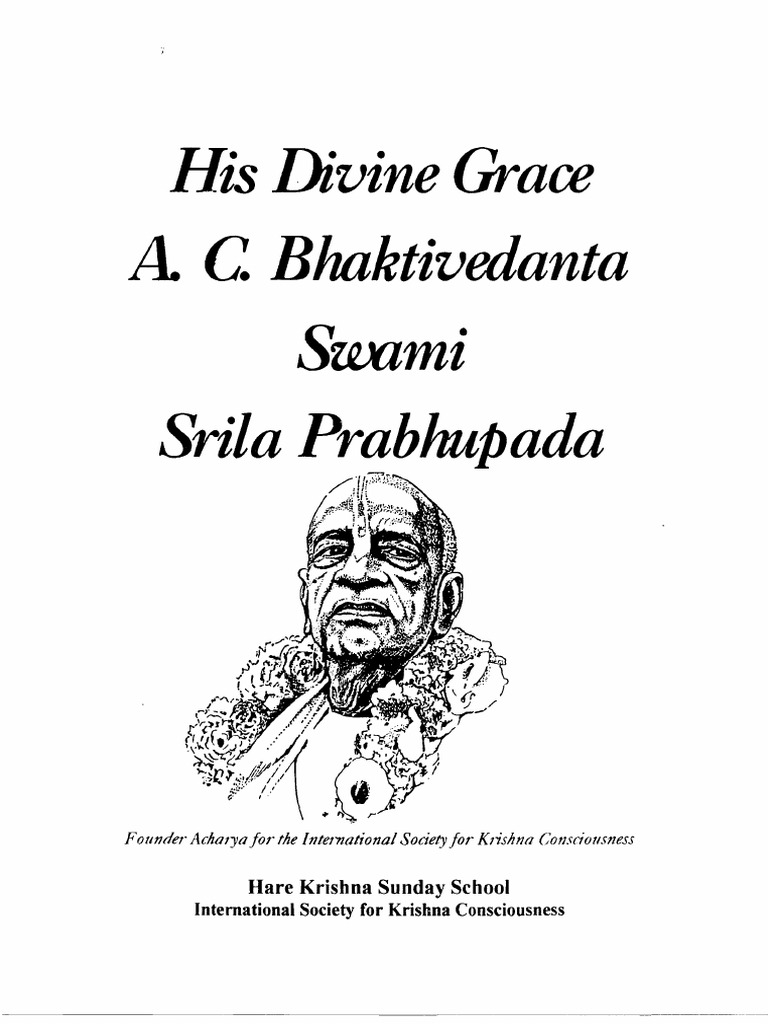 His Divine Grace A.C. Bhaktivedanta Swami Srila Prabhupada - WB | Download Free PDF | Guru ...