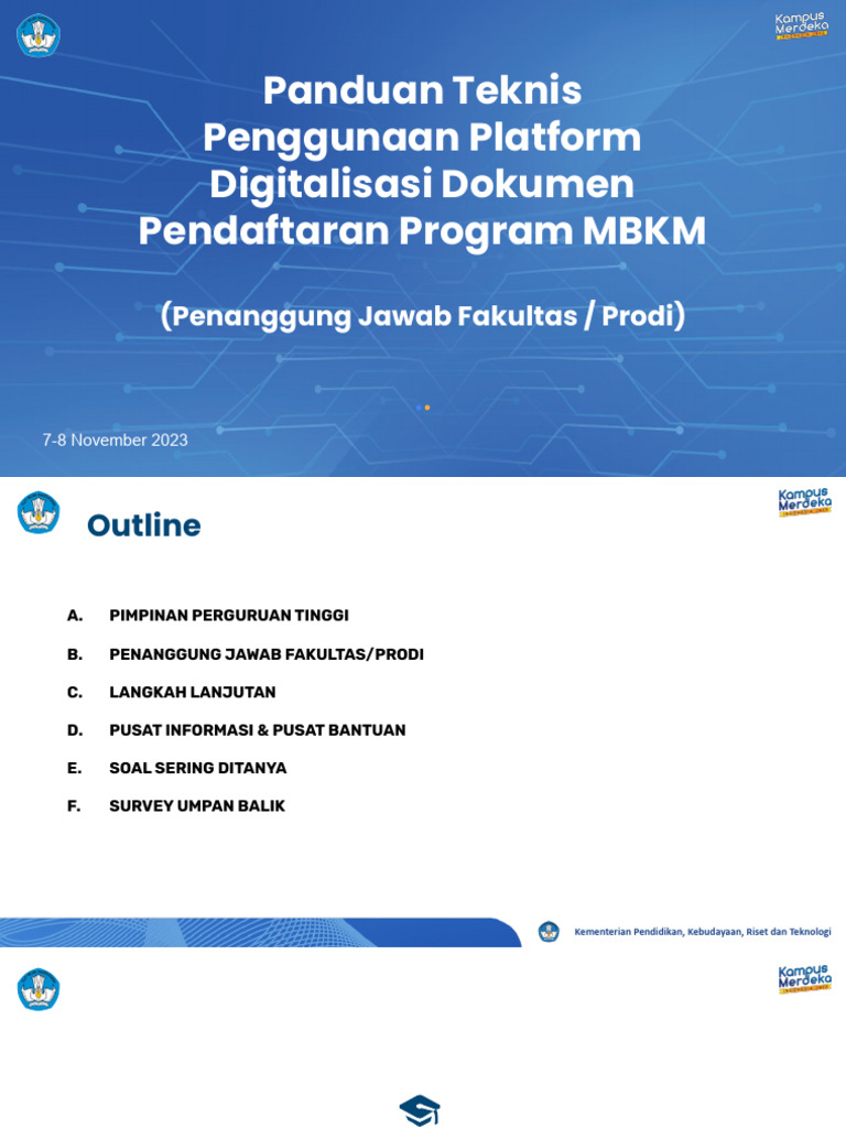 Panduan Teknis Penggunaan Platform Digitalisasi Dokumen Pendaftaran Program MBKM | PDF