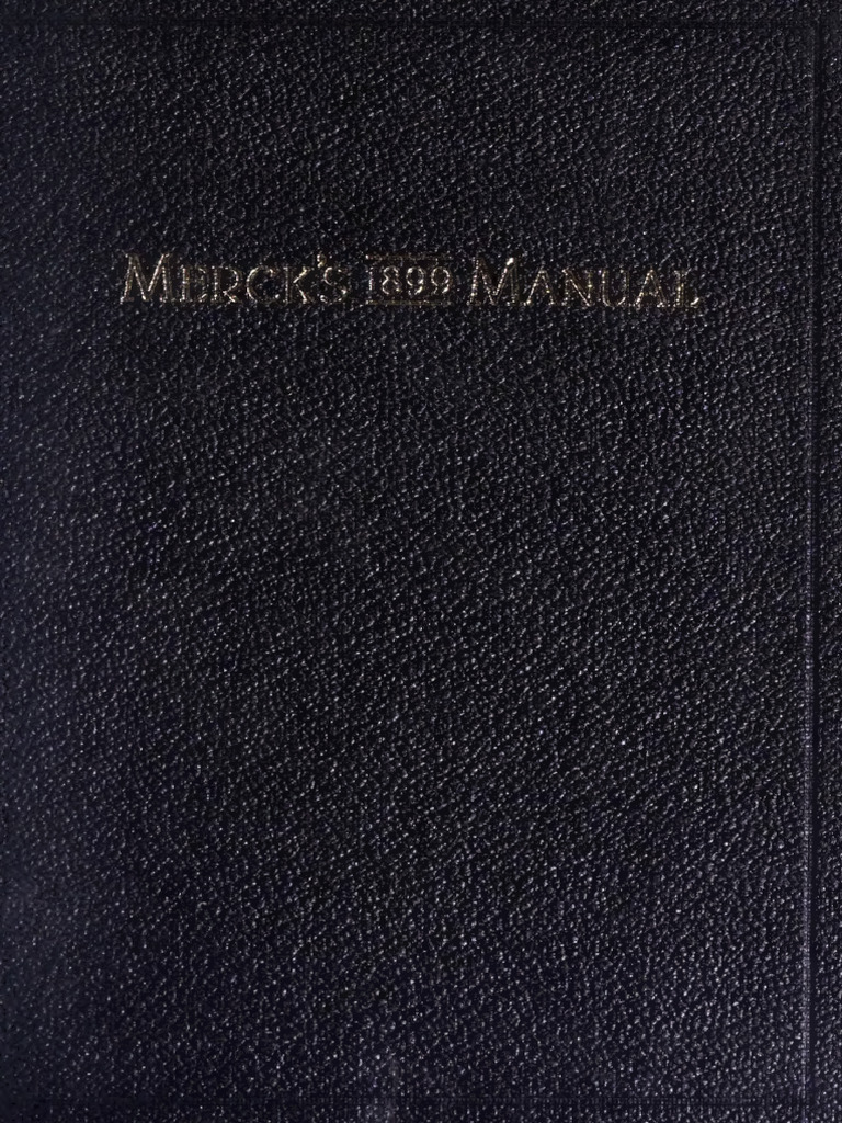 Manual Merk 1899 en Inglés | PDF | Chemistry | Chemical Compounds