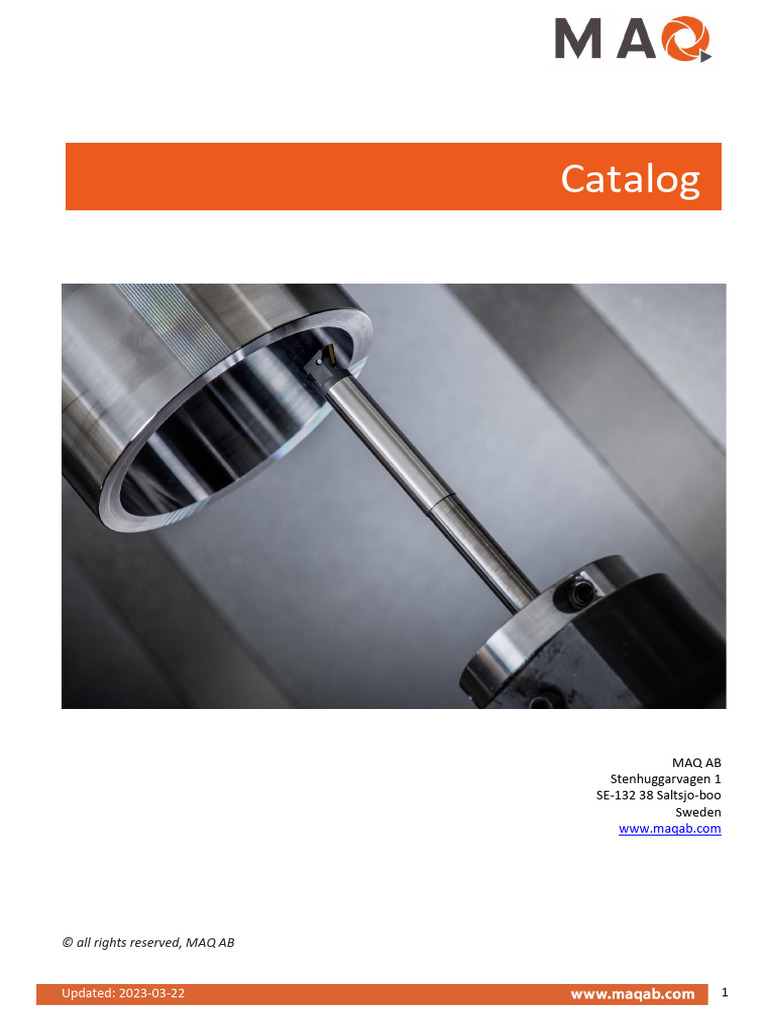 MAQ Catalogue | PDF | Machining | Tools