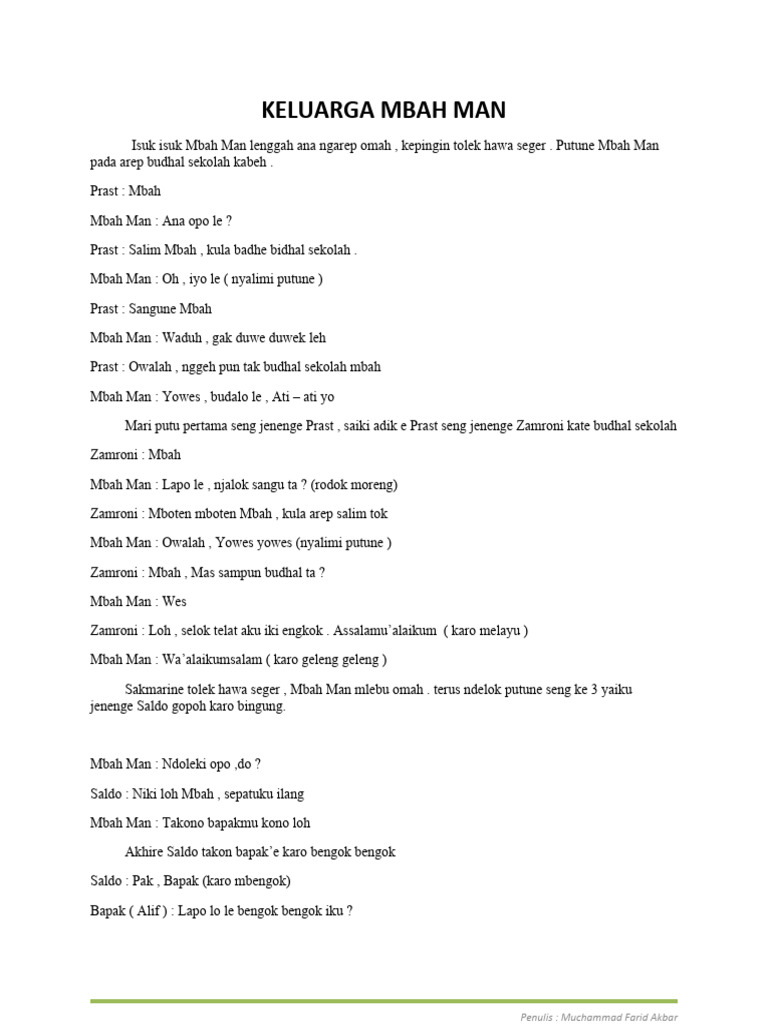 Keluarga Mbah Man2 | PDF