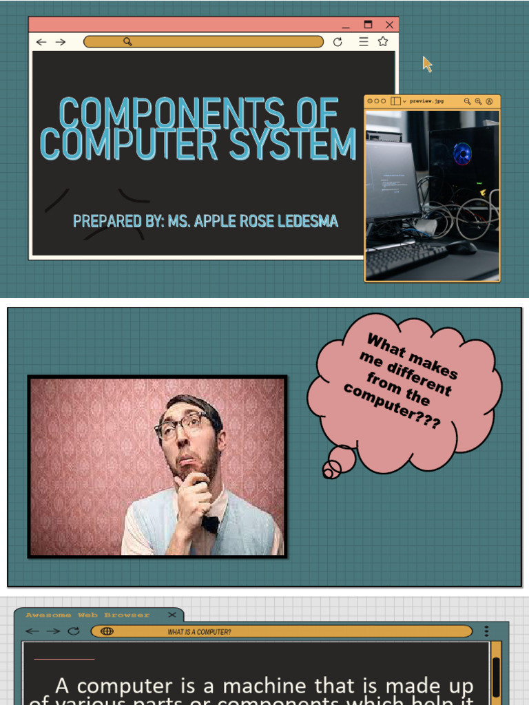 Computer System Components Guide | PDF | Input/Output | Computer Data Storage