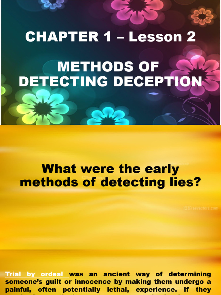 Polygraph Chapter 1 - Lesson 2 | PDF | Hypnosis | Dose (Biochemistry)